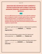2025/2026 ABO ADVANCED EXAM QUESTION AND ANSWER - DocMerit
