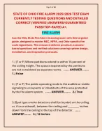STATE OF OHIO FIRE ALARM 2025/2026 TEST EXAM QUESTION AND ANSWER - DocMerit