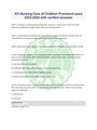 ATI Nursing Care of Children Proctored exam 2023-2024 with verified ...