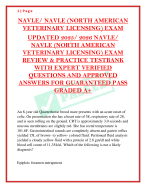 NAVLE/ NAVLE (NORTH AMERICAN VETERINARY LICENSING) EXAM UPDATED 2025/ ...