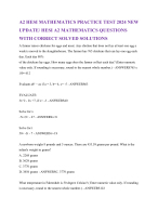 A2 HESI MATHEMATICS PRACTICE TEST 2024 NEW UPDATE/ HESI A2 MATHEMATICS ...