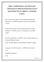 USMC Body Composition and Military Appearance Program (BCMAP) Exam ...