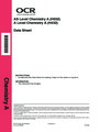 OCR_ AS Level Chemistry A (H032) || A Level Chemistry A (H432) || Data ...