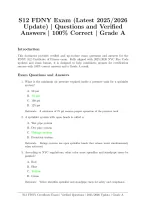S12 FDNY Exam (Latest 2025/2026 Update) | Questions and Verified ...