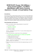 SERVSAFE Exam 7th Edition | 2025/2026 Update | Verified Questions with 100% Correct Answers ...