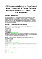ATI Fundamentals Proctored Exam | All 70 Verified Questions with ...