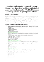 Fundamentals Kaplan Test Bank | Actual Exam with Verified Answers and ...