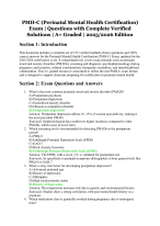 PMH-C (Perinatal Mental Health Certification) Exam Questions with Complete Solutions - DocMerit