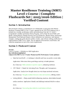 Master Resilience Training (MRT) Level 1 Course – Complete Flashcards ...