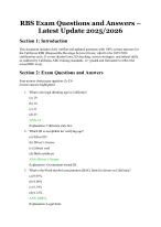 RBS Exam Questions and Answers – Latest Update 2025/2026 – Verified and ...