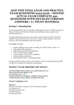 AFIP Test Final Exam and Practice Exam Questions 2025/2026 – Newest ...