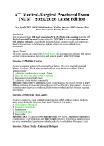 ATI Medical-Surgical Proctored Exam (NGN) | 2025/2026 Latest Edition ...