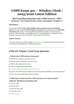 USPS Exam 421 – Window Clerk | 2025/2026 Latest Edition | Real Exam ...