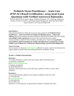 Pediatric Nurse Practitioner – Acute Care (PNP-AC) Board Certification ...