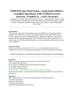 NIMS ICS-300 Final Exam 2025/2026 – Complete Questions with Verified ...