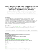 FEMA ICS-800.D Final Exam 2025/2026 – Complete Questions with Verified ...