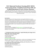 NCC Maternal Newborn Nursing (RNC-MNN) Exam 2025/2026 – Complete Exam ...