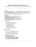 ENPC 6th Edition Test (2025/2026) — Verified Questions and Answers ...