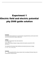 Experiment 1 Electric field and electric potential phy 2049 guide ...