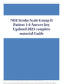 NIH STROKE SCALE GROUP B PATIENT 1-6 LATEST COMPLETE MATERIAL GUIDE ...