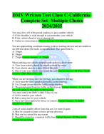 DMV Written Test Class C-California-Complete Set- - DocMerit