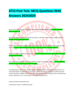 ATLS Post Test. MCQ Questions With Answers - DocMerit