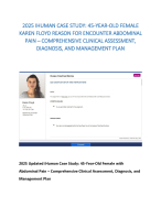 2025 IHUMAN CASE STUDY: 45-YEAR-OLD FEMALE KAREN FLOYD REASON FOR ...