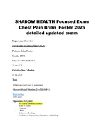 SHADOW HEALTH Focused Exam Chest Pain Brian Foster 2025 detailed ...
