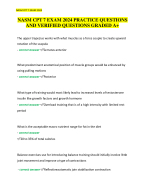 NASM CPT 7 EXAM 2024 PRACTICE QUESTIONS AND VERIFIED QUESTIONS GRADED ...
