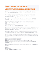 EPIC TEST 2024 NEW QUESTIONS WITH ANSWERS - DocMerit