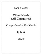 Next Gen NCLEX-PN Client Needs ( ALL Categories) Comprehensive Test ...