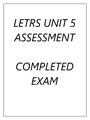 LETRS UNIT 5 ASSESSMENT COMPLETED EXAM 2024. - DocMerit