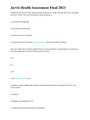 Jarvis Health Assessment Final 2023 - DocMerit