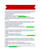 CPJE Practice Clinical Questions and Answers (Actual Exam) Updated 2023 ...