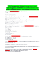 TCI (Therapeutic Crisis Intervention) Exam-with 100% verified solutions ...