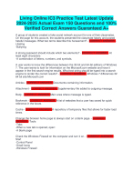 Living Online IC3 Practice Test-with 100% verified solutions 2024-2025 ...