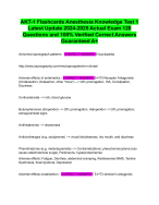 AKT-1 Flashcards Anesthesia Knowledge Test 1 Latest Update 2024-2025 ...