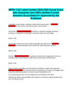 NFPA 1126 Latest Update 2024-2025 Actual Exam with Questions and 100% ...