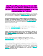 ACLS Practical Application Latest Update 2024-2025 Actual Exam with 125 ...