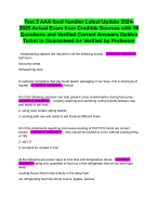 Test 2 AAA food handler Latest Update 2024-2025 Actual Exam from ...