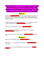 CACO module 1 Exam Questions & Answers - DocMerit