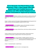 End of Semester Test World History A (for Edmentum Plato ) Latest ...