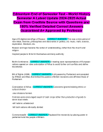 Edmentum End of Semester Test - World History Semester A Latest Update ...