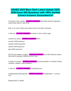 USABO 2025 Mass Deck Latest Update 2025-2026 Exam 450 Questions with ...