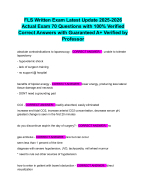 FLS Written Exam Latest Update 2025-2026 Actual Exam 70 Questions with ...