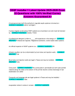 OSSF Installer 1 Latest Update 2025-2026 Exam 55 Questions with 100% ...