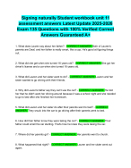 Signing naturally Student workbook unit 11 assessment answers Latest ...