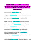 NCCPT CPT Exam part 1 Questions With Complete Answers Latest Update ...