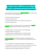 Relias Assessments - Core Mandatory Part I Latest Update 2025-2026 260 ...