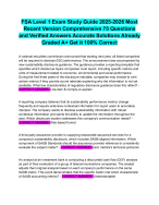 FSA Level 1 Exam Study Guide 2025-2026 Most Recent Version ...